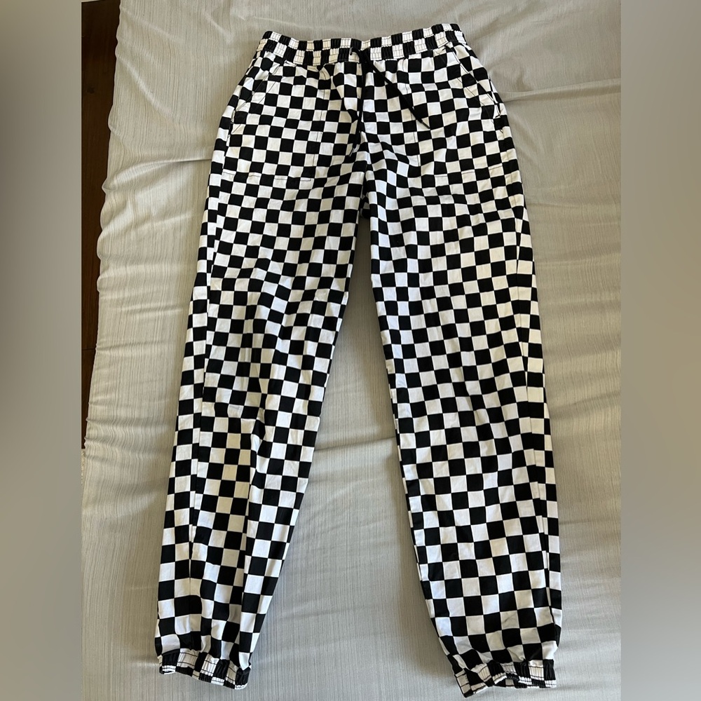Vans Black And White Checkered Pants - Gem